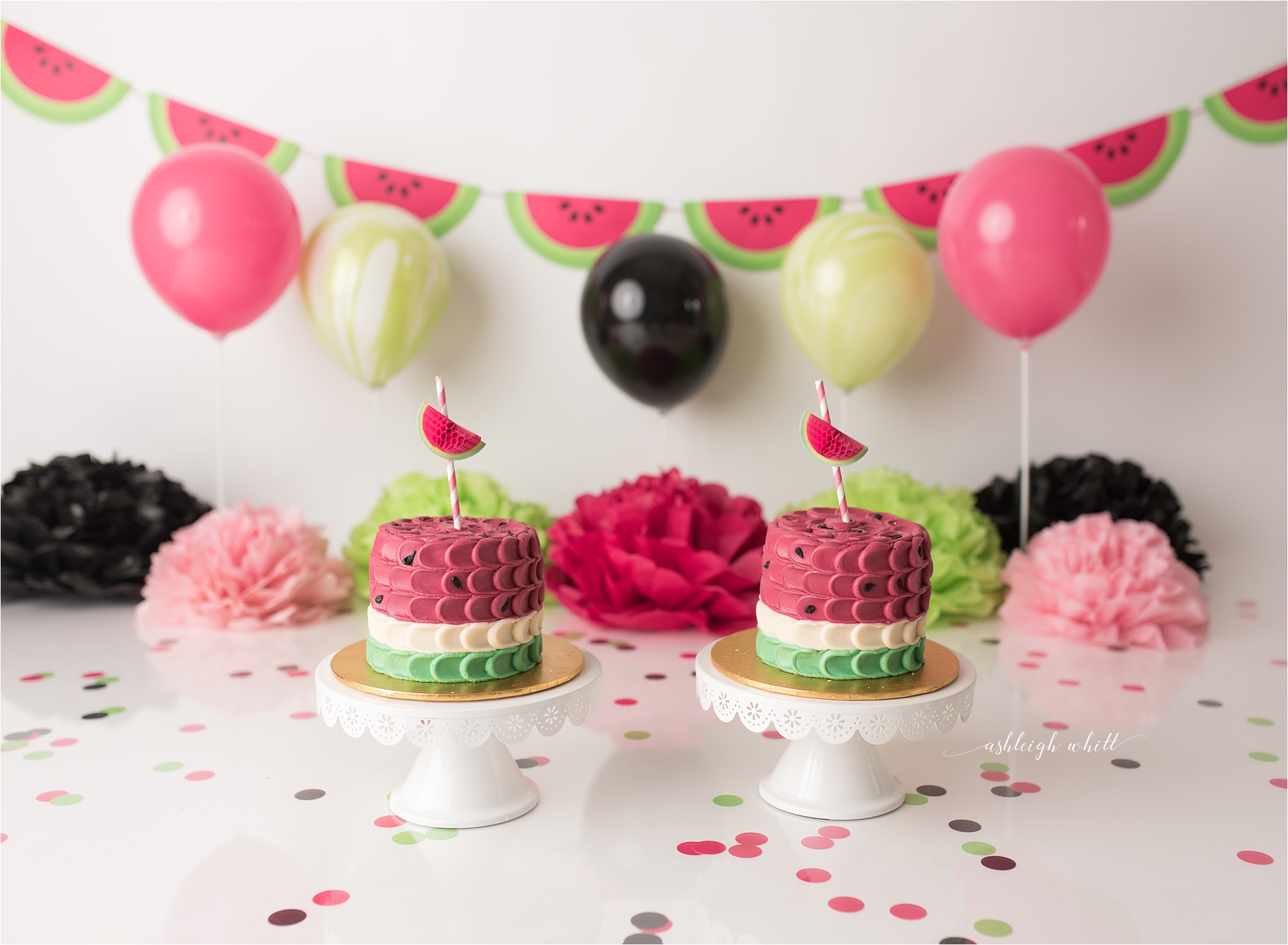 Watermelon Cake Smash - Grafton Ohio Photographer | Ashleigh Whitt